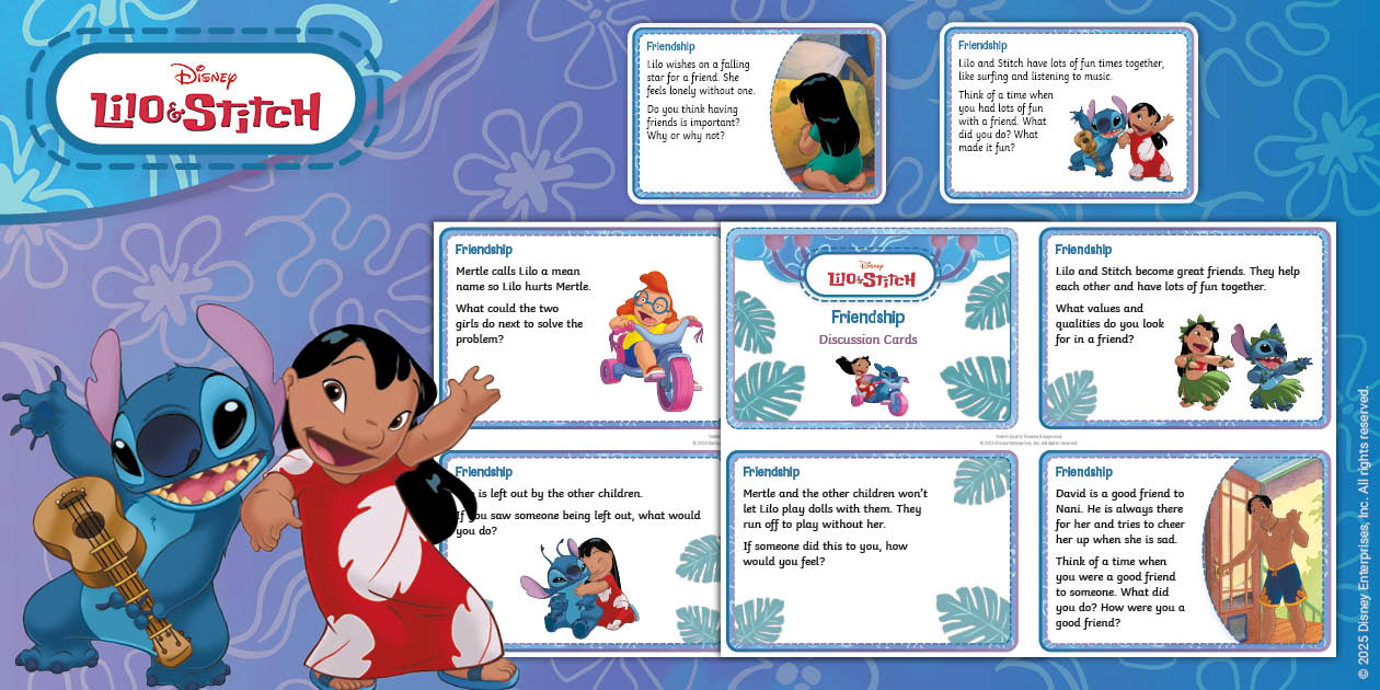 Lilo & Stitch: Friendship Discussion Cards [Ages 5-7]