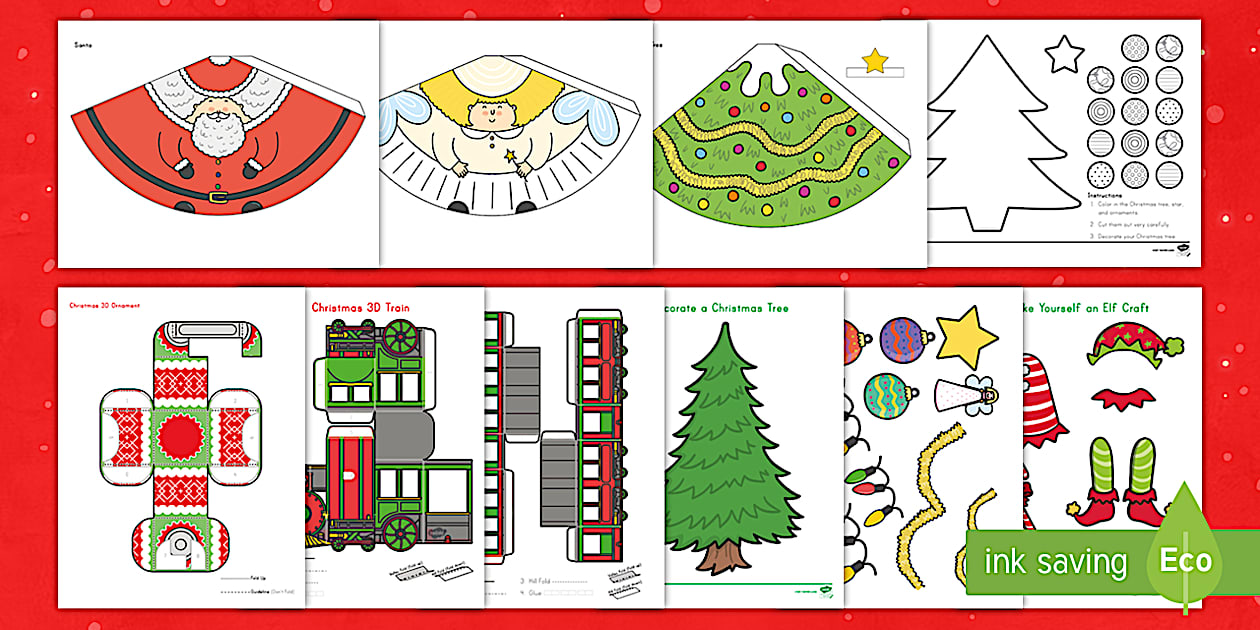 Printable Christmas Crafts PDF for Kids | Twinkl USA