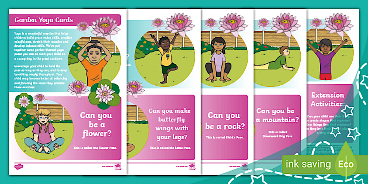 Garden Yoga Cards | Parents Wellbeing Resources - Twinkl