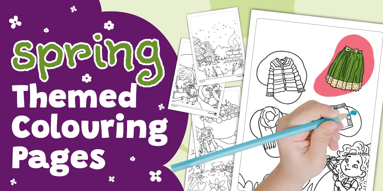 Let's Look at Spring Colouring Pages