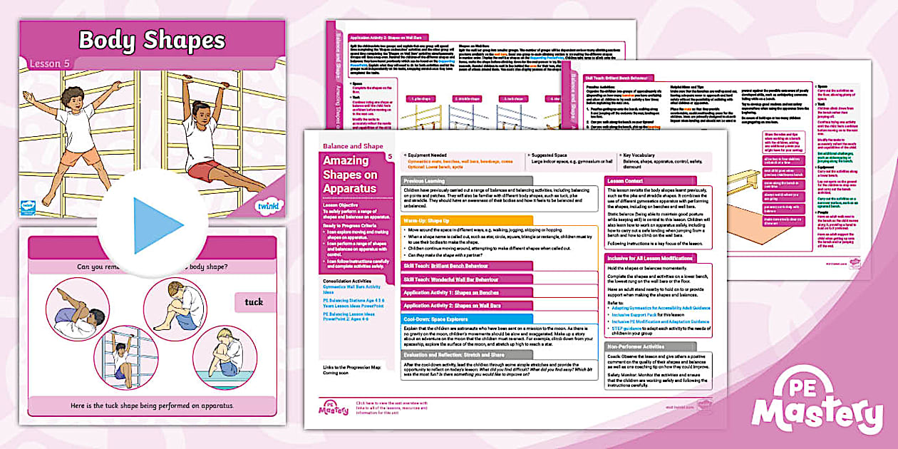 Year 2 Gymnastics Balance Lesson - Shapes on Apparatus