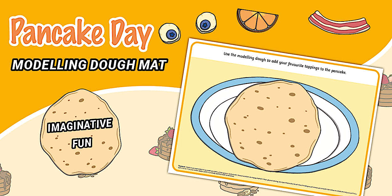 Pancake Day Modelling Dough Mat