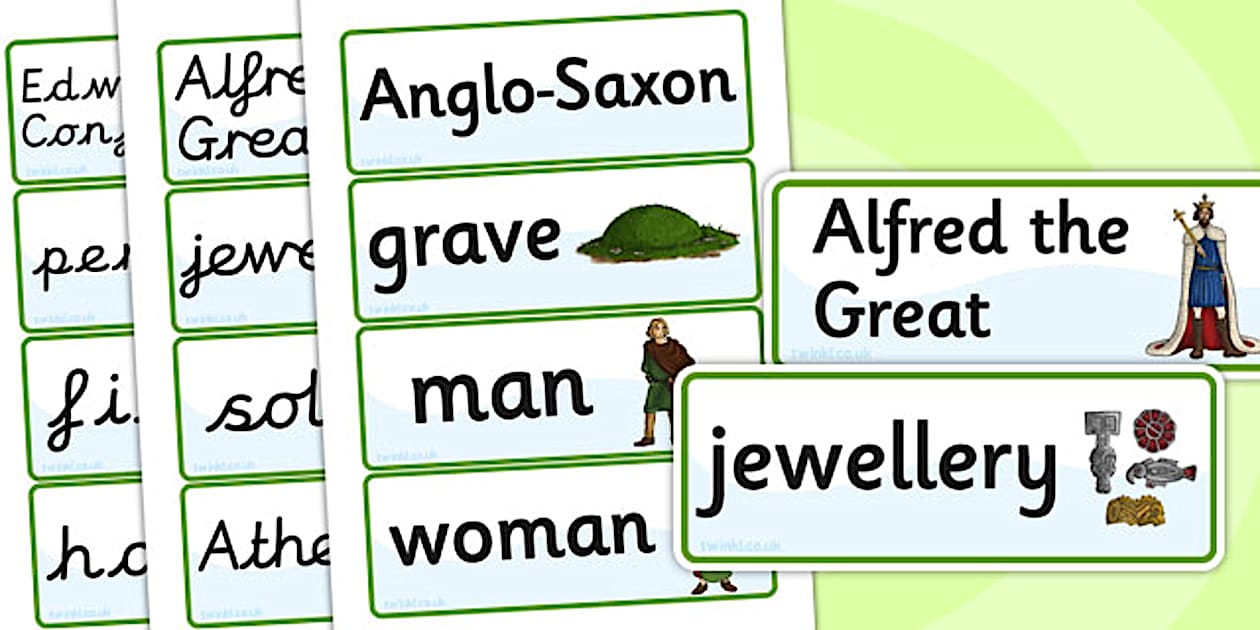 Anglo Saxons Word Cards (teacher made) - Twinkl