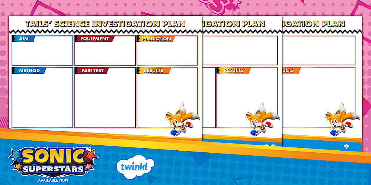 FREE! - Sonic: Differentiated Science Investigation Writing Frames