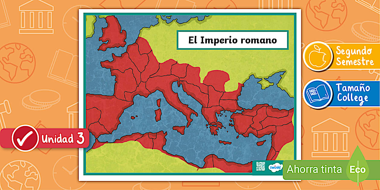 Mapa El Imperio romano - Twinkl