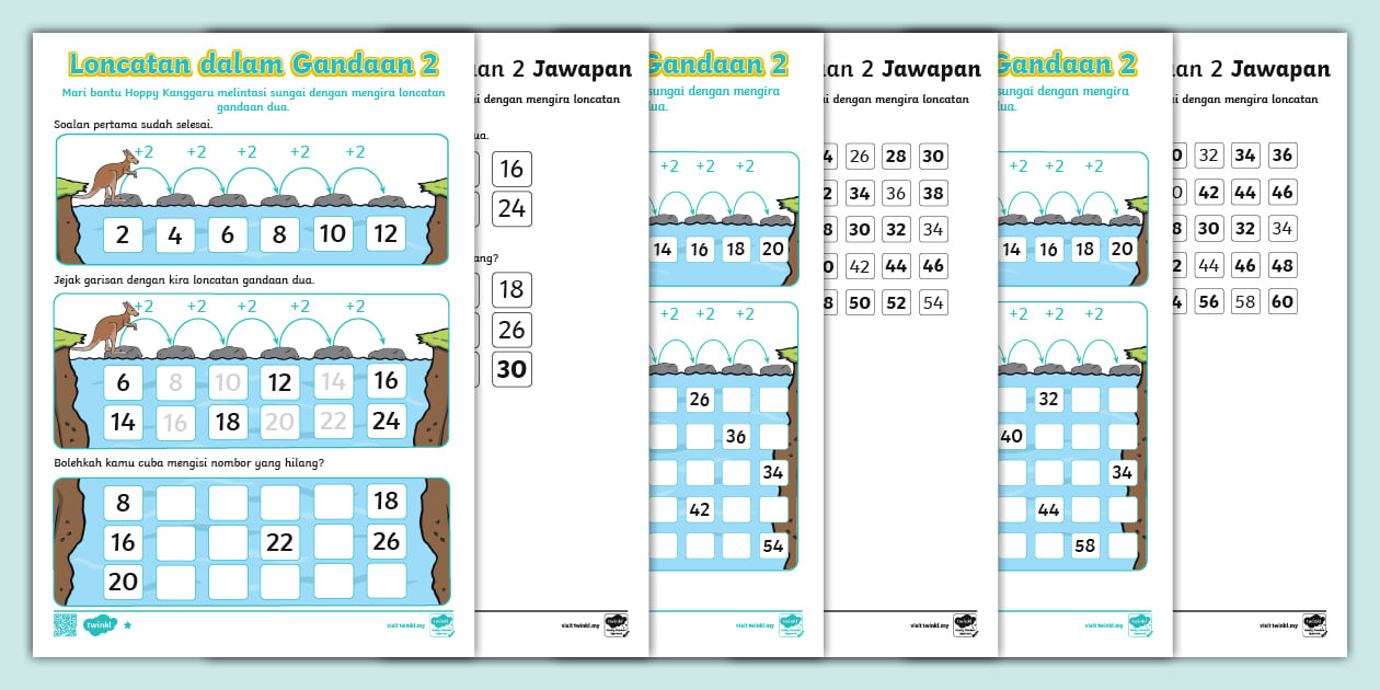 Mari Mengira Loncatan dalam Gandaan Dua (teacher made)