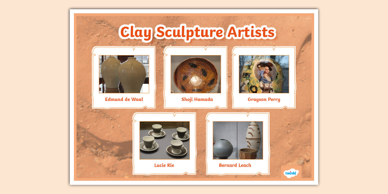 Clay Sculpture Artists Display Poster - Twinkl