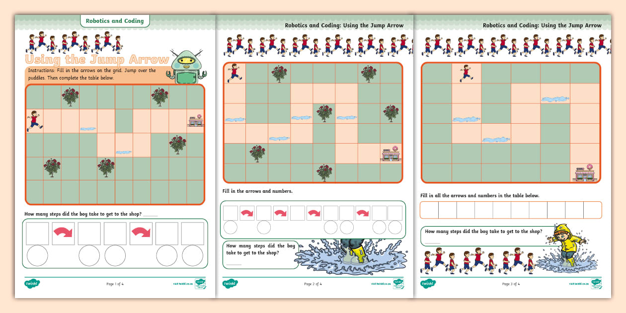 Robotics and Coding - Using the Jump Arrow - Twinkl