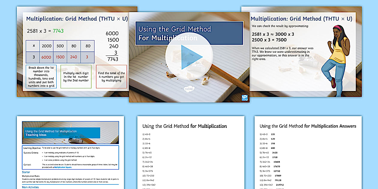 The Four Operations Lesson 2, Using the Grid Method for Multiplying Numbers