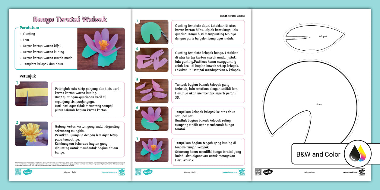 Prakarya Bunga Teratai