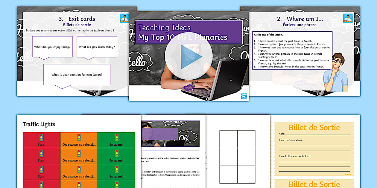 My Top 10 Plenaries Teaching Ideas French (Teacher-Made)