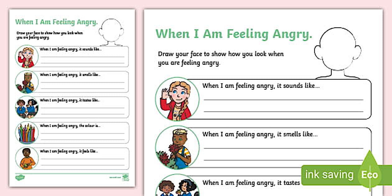 If Feeling Angry Was a ... Activity Sheet - Twinkl