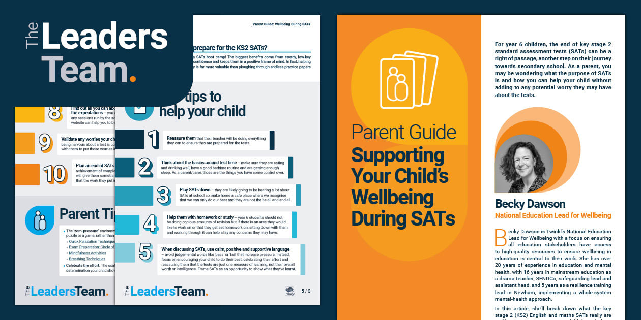 Support Your Child's Wellbeing During KS2 SATs