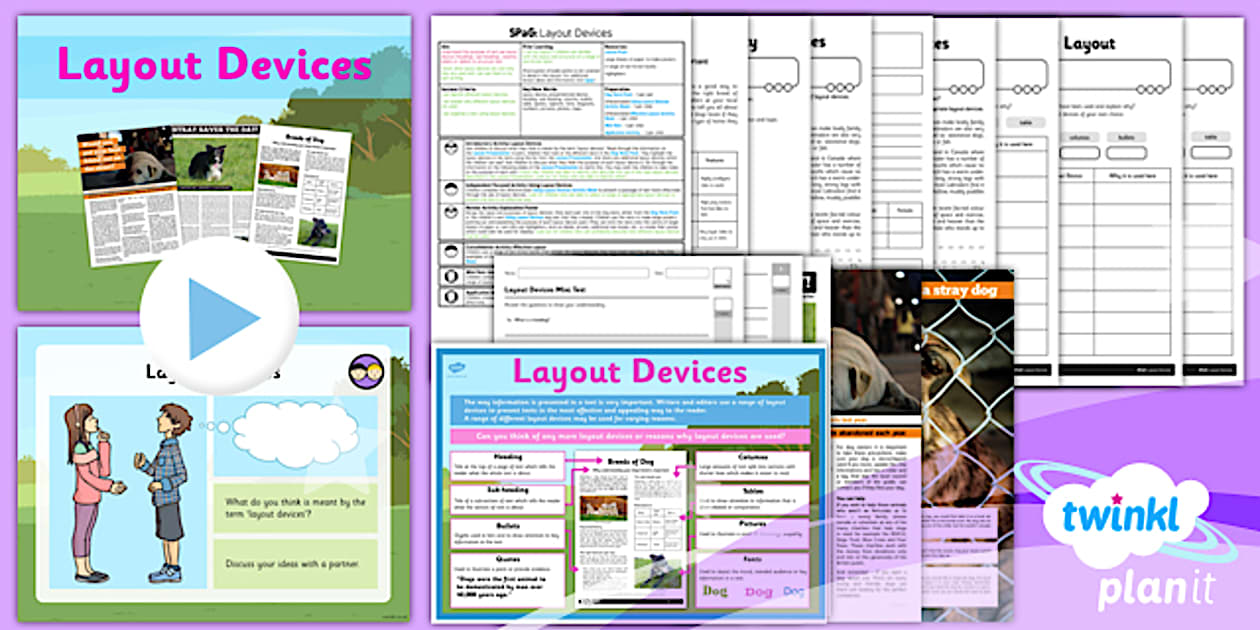PlanIt Year 6 SPaG Lesson Pack: Layout Devices - Twinkl