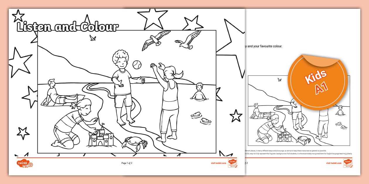 Twinkl ESL Listen and Colour Activity (teacher made)