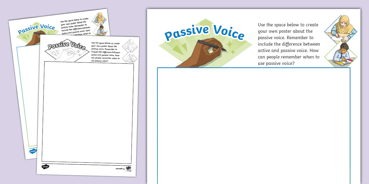 Passive Voice Display Poster Activity (teacher made)