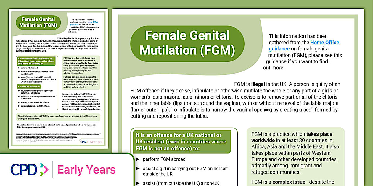 Female genital mutilation - (FGM) - (fgm) - Twinkl