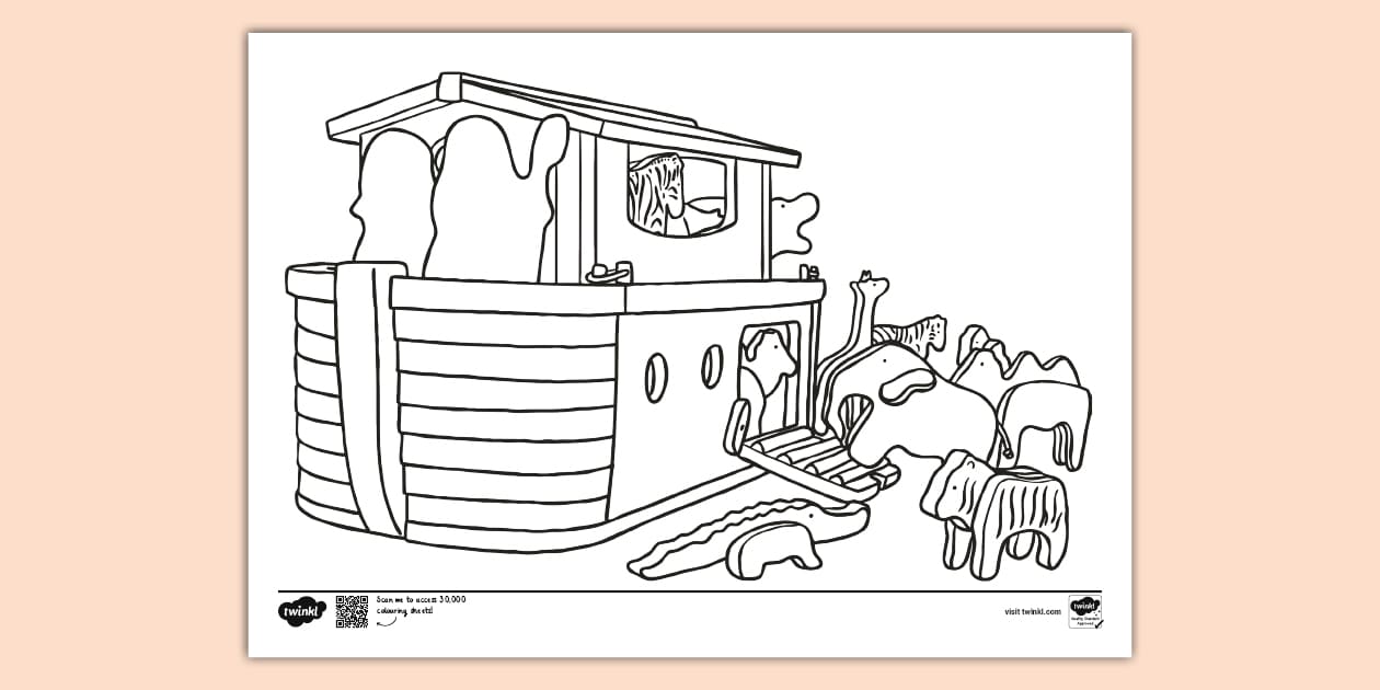Noah's Ark Colouring Sheet | Colouring Sheets (teacher made)