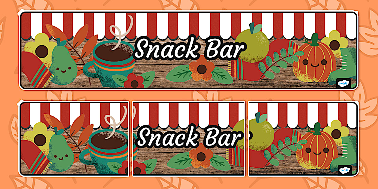Autumn Market Themed Snack Bar Display Banner (Teacher-Made)