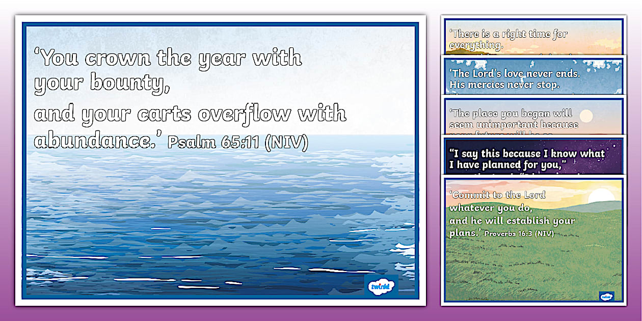Bible Verses for New Year Display Poster Pack (teacher made)