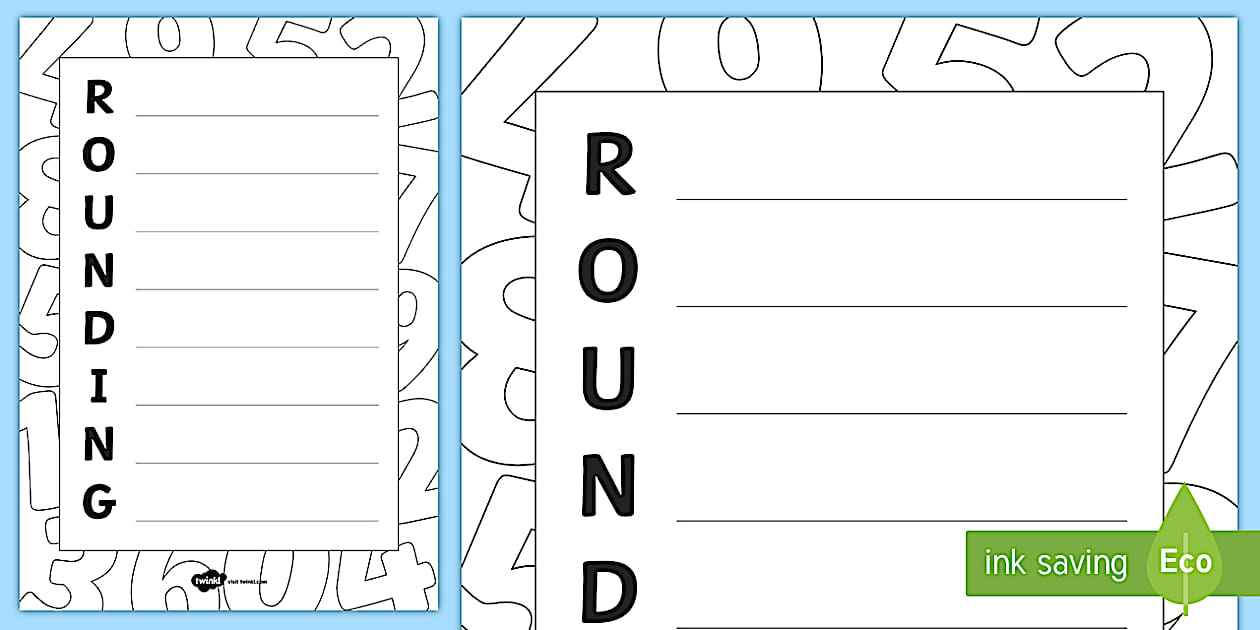 Maths Rounding Acrostic Poem Worksheet (teacher made)