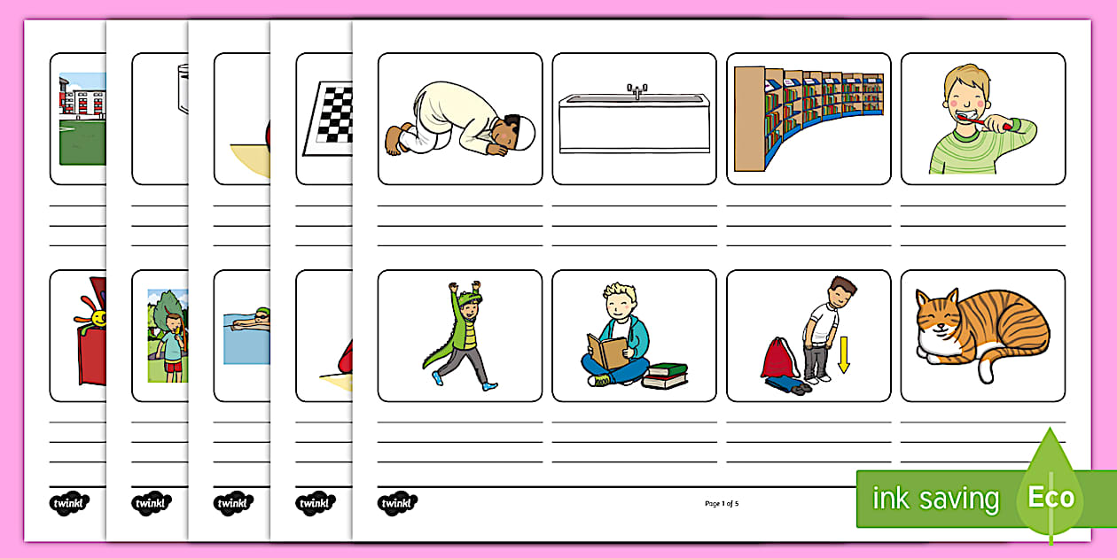 Home Timetable Storyboard Template (Teacher-Made) - Twinkl