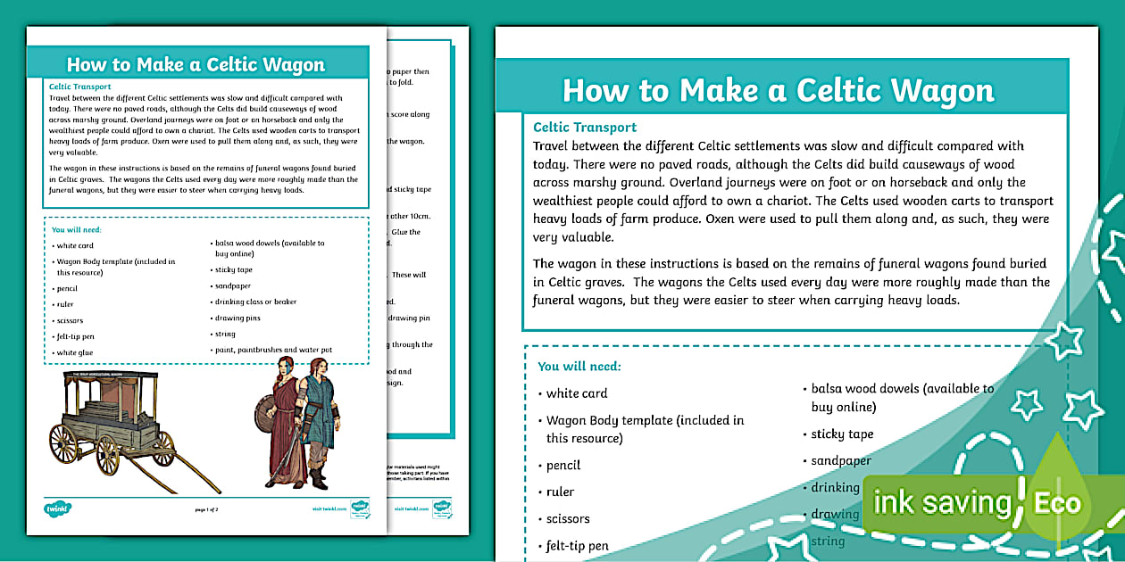 Make a Celtic Wagon (Ages 7 - 11) (Teacher-Made) - Twinkl