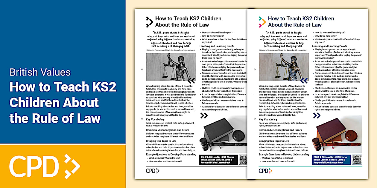 How to Teach Children about the Rule of Law CPD - Twinkl