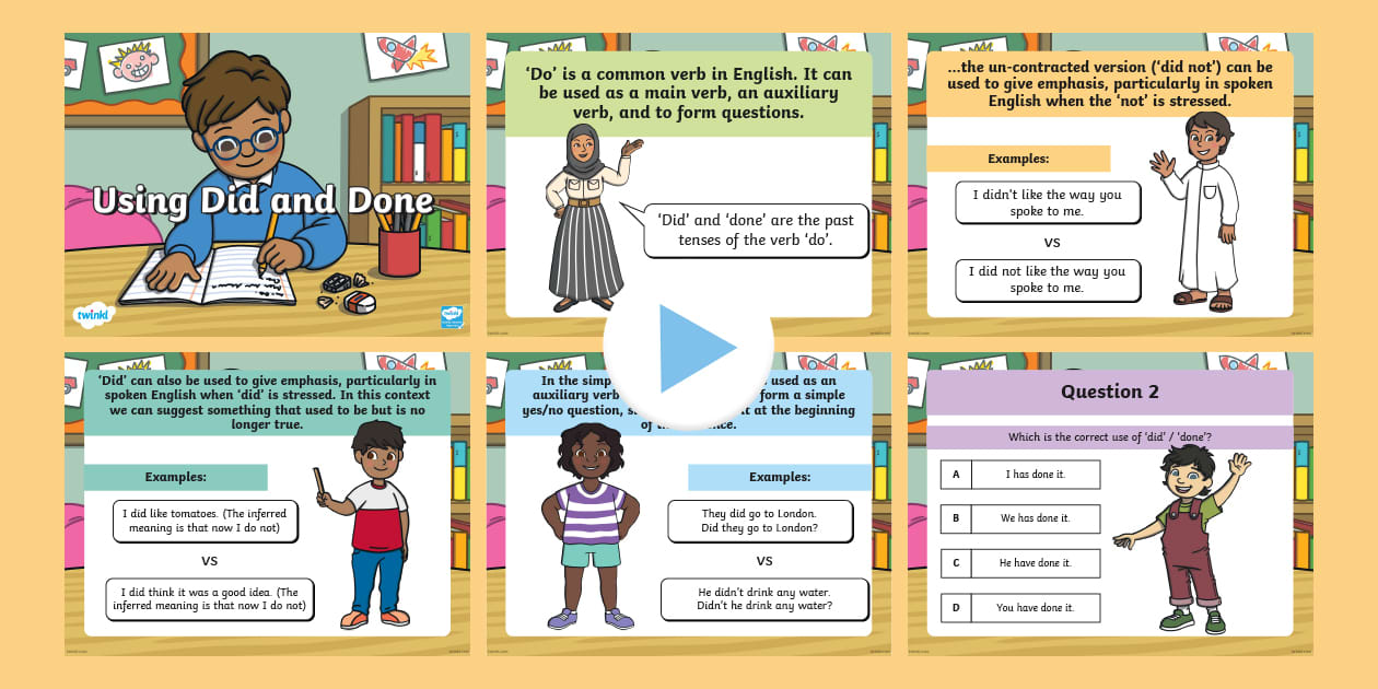 Using 'Did' and 'Done' PowerPoint - Twinkl