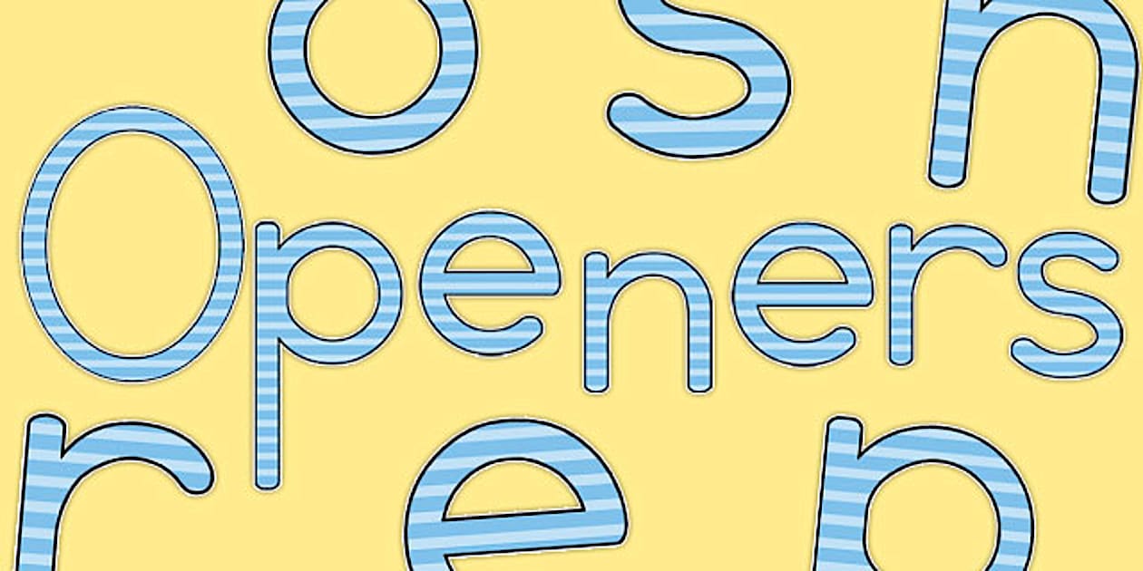 Editable Openers Display Lettering Blue - Twinkl