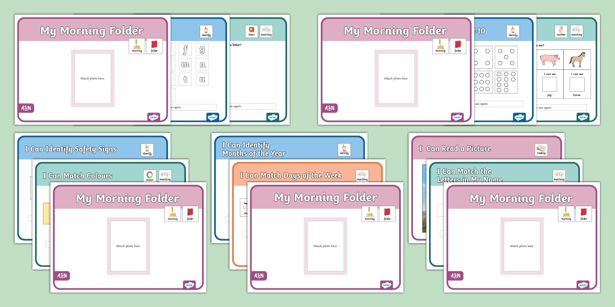ASN Morning Folder Pack (teacher made) - Twinkl
