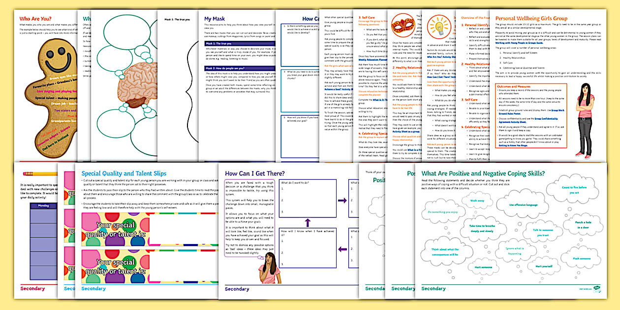 Girls' Wellbeing Group Activity Pack (teacher made) - Twinkl