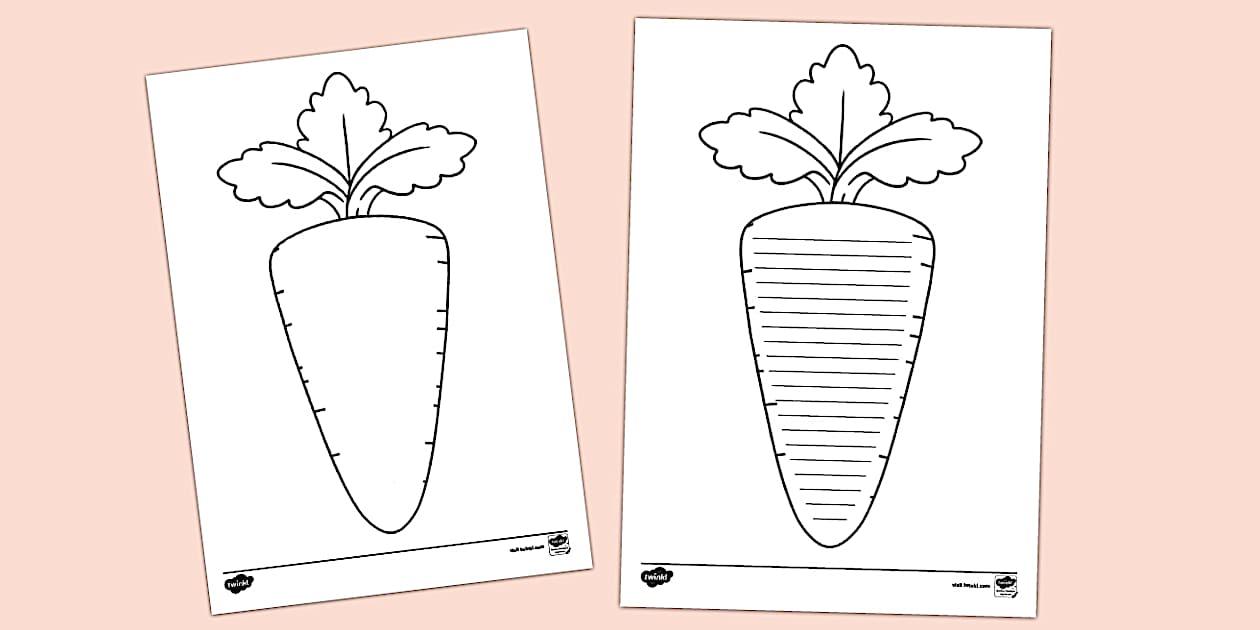 Carrot Writing Template (Teacher-Made) - Twinkl
