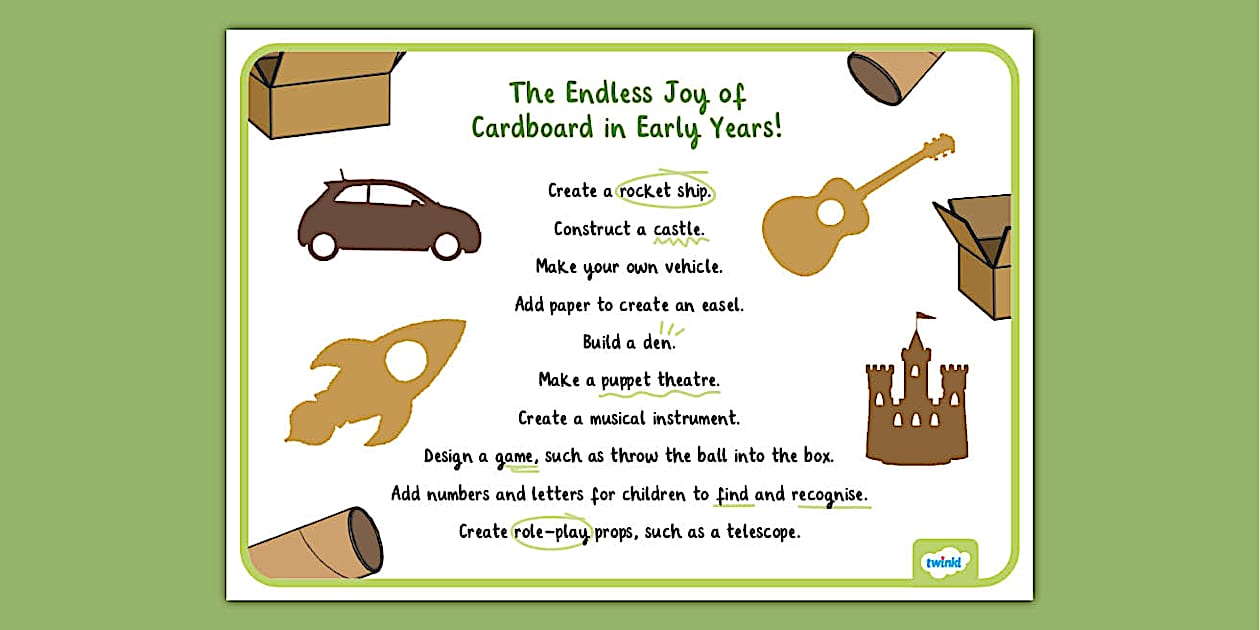 The Endless Joy of Cardboard in Early Years! Display Poster