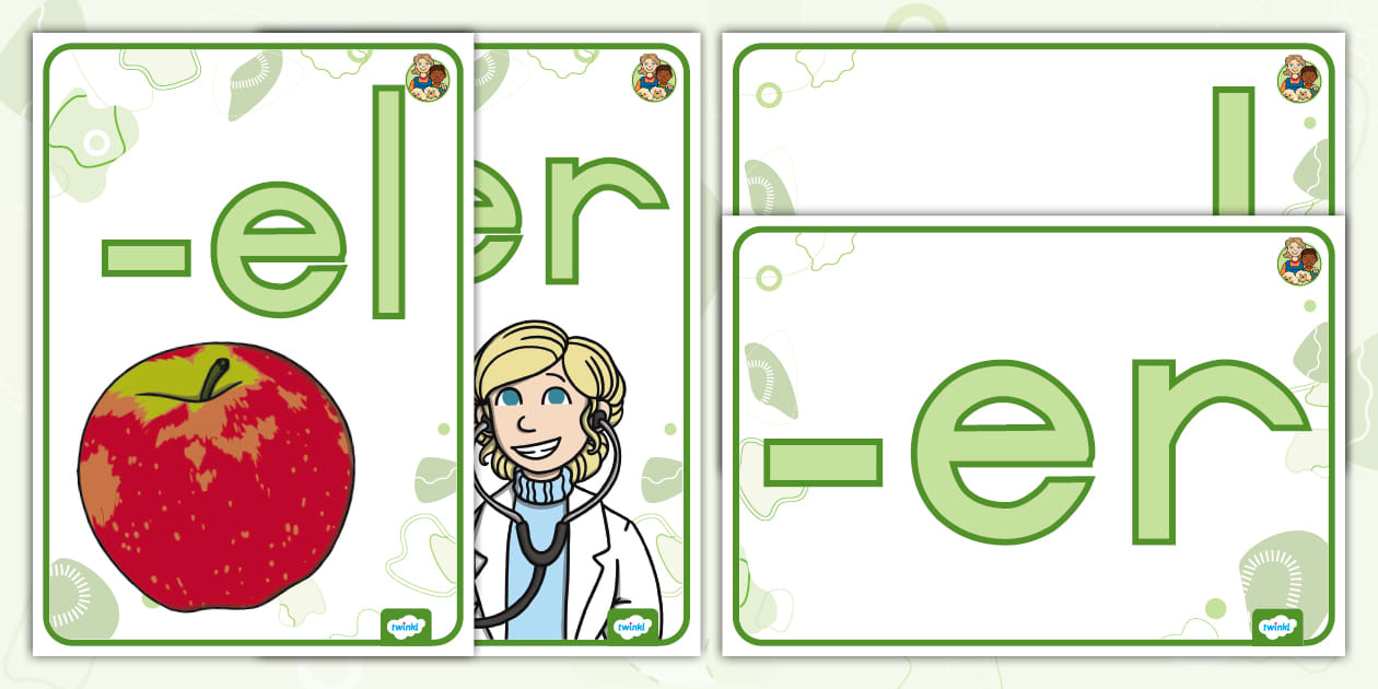 Graad 3 Klanke: Plakkate -er, -el (teacher made) - Twinkl