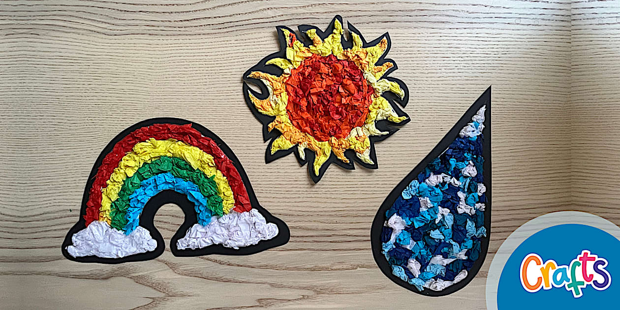 Tissue Paper Weather Collage | Weather Crafts (teacher made)