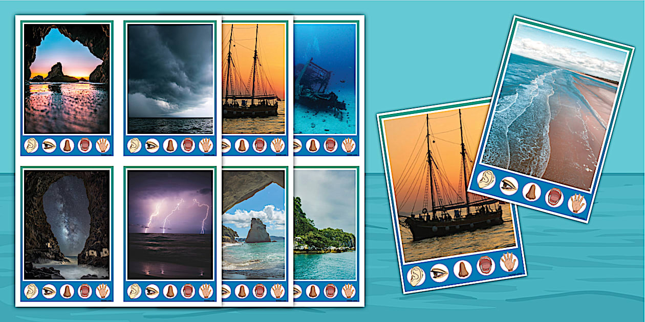 Sea Story Setting Photo Prompt Cards (teacher made) - Twinkl