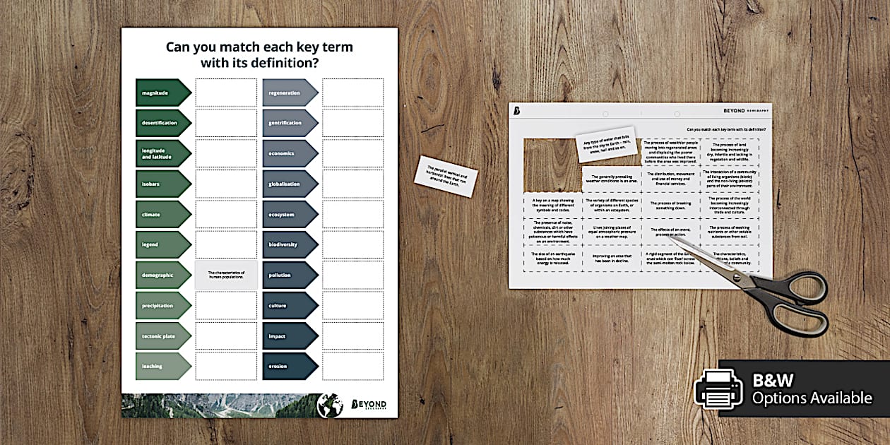 What Do These Geography Terms Mean? Display Poster - Twinkl