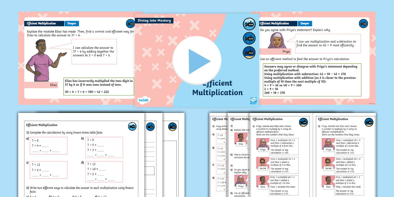 👉 Supports White Rose Y4: Step 15 Efficient Multiplication