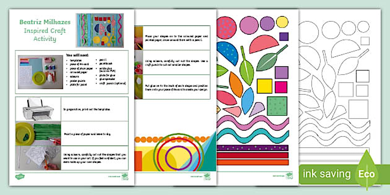 Beatriz Milhazes Inspired Craft Activity (teacher made)