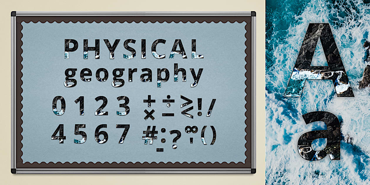 Beyond Geography Display Lettering (Physical Geography)
