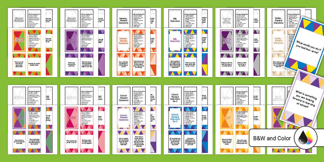 Dinnertime Conversation Question Cards Pack (teacher made)