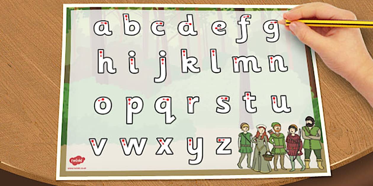 Cursive Robin Hood Themed Letter Writing Worksheet - Twinkl