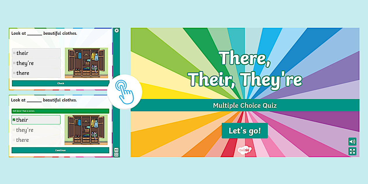 There, Their, They're Multiple Choice Interactive Quiz