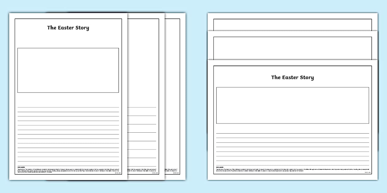Easter Story Retelling Writing Frame (teacher made) - Twinkl