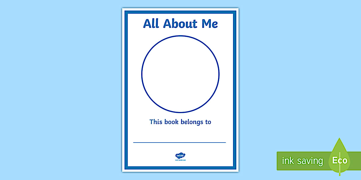 Editable All About Me Book Cover (teacher made) - Twinkl