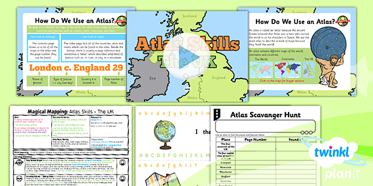 Geography Topics: Magical Mapping Atlas Skills Year 2 Pack 3