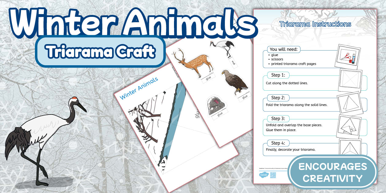 Winter Animals Triarama Craft - Twinkl