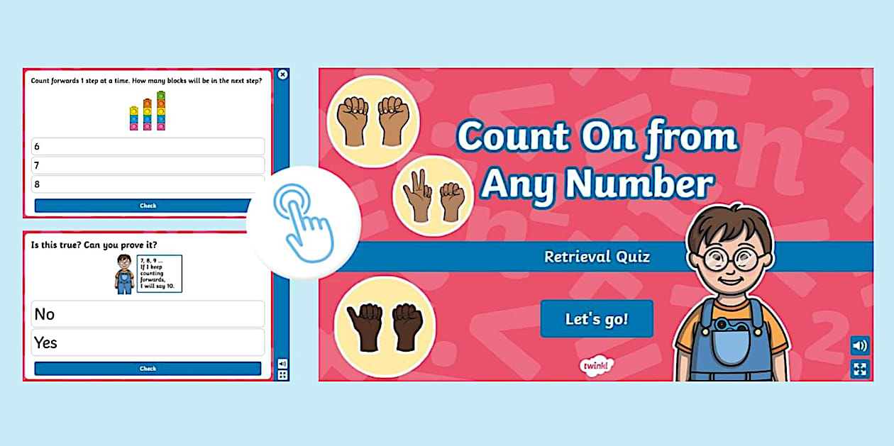 👉 Retrieval Practice Count On From Any Number Maths Interactive Quiz