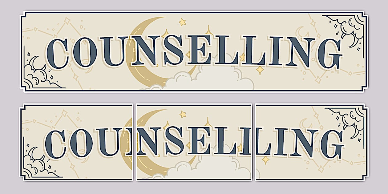 Celestial-Themed Counselling Display Banner (teacher made)